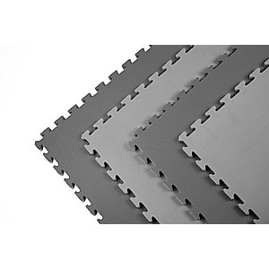 Norsk Multi-Purpose Reversible Foam Mats - EVA Foam Interlocking Tiles (Gray/Black 32 Tiles - 128 sq. Ft.)