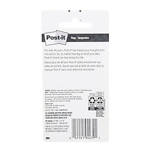 Post-it Flags, 60/On-the-Go Dispenser, .47 in Wide, Alternating Electric Glow Collection (680-EG-ALT)