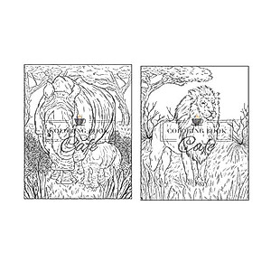 100 Wildlife Scenes: An Adult Coloring Book Featuring 100 Most Beautiful Wildlife Scenes with Animals, Birds and Flowers from Oceans, Jungles, Forests and Savannas