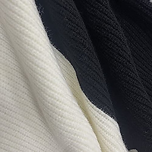 ANCAPELION Women’s V Neck Sweater Pullover Leopard Long Sleeve Basic Color Block Jumper Casual Knitted Tops Leopard Grey XX-Large