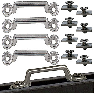 Pmsanzay Pack of 4 Kayak Track Mount Kayak Boat Bungee Deck Loop Tie Down Eyelet to Hold Your Bungee Cord or Ropes Strap Up to 1.3" for Kayak, Canoes and Boats Deck Rigging - No Drilling - No Track