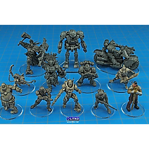 LITKO Clear Round Miniature Bases | 1.5mm Thick | Circular Figure Stands for Wargaming Boardgaming and Collectible Figures (25 Count Pack, 20mm)