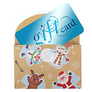Iconikal Christmas Holiday Foil Embossed Kraft Gift Card Holder Boxes, Set of 9