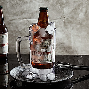 COKTIK 8 Pack Heavy Large Beer Glasses with Handle - 20 Ounce Glass Steins, Classic Beer Mug glasses Set