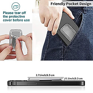 Phone Ring Holder, Senose Phone Kickstand Holder for Hand, Foldable Phone Finger Holder Grip for Magnetic Car Mount Compatible for iPhone Any Smartphone, Silver