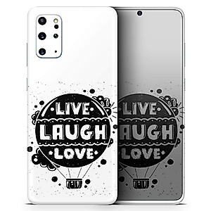 DesignSkinz Live Laugh Love Protective Vinyl Decal Wrap Skin Cover Compatible with The Samsung Galaxy S20 (Screen Trim & Back Glass Skin)