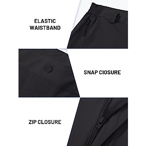 TACVASEN Mens Hiking Shorts Lightweight Quick Dry Black Cargo Fishing Shorts Water Resistant Golf Shorts with Pockets