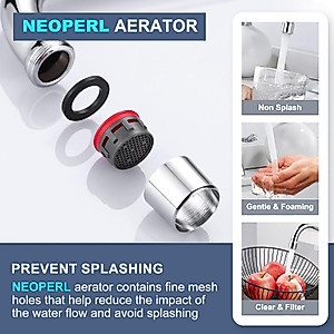 iVIGA Commercial Sink Faucet with 8” Swivel Spout, 8" Center Wall Mount Kitchen Faucet, Dual Handles Brass Utility Sink Faucet for Laundry Room Restaurant Compartment Sink, Polish Chrome