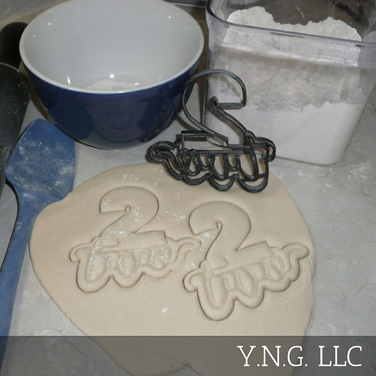 NUMBER 2 WITH WORD BIRTHDAY ANNIVERSARY PARTY AGE DATE DETAILED COOKIE CUTTER MADE IN USA PR2403
