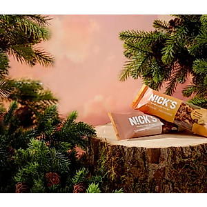 NICK'S Peanut Chocolate Snack Bar, Keto Nut Snack for Sports, Hiking & Outdoor Activities, 1G sugar, 3G net carbs, healthy snack, (pack of 12)