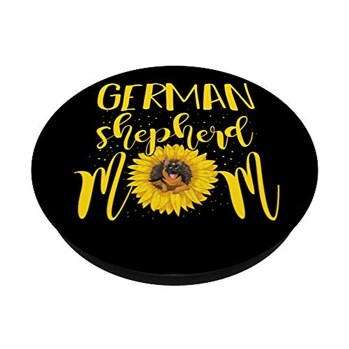 German Shepherd Mom Sunflower Animal Dog German Shepherd PopSockets PopGrip: Swappable Grip for Phones & Tablets