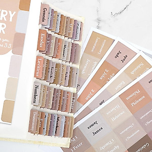 Bible Tabs for Bible Journaling Supplies,Bible Study Tabs for Women and Men,66 Old and New Testament Bible Book Index Tabs for Christian Gift