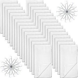 30 Pack Birdseye Cloth Diapers for Babies with 30 Pcs Diaper Pins Large 27 x 27 Inch Cotton Baby Diapers Reusable Burp Cloths for Babies Boy Girl Toddlers