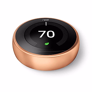 Google Nest Learning Thermostat - Programmable Smart Thermostat for Home - 3rd Generation Nest Thermostat - Works with Alexa - Black