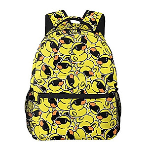 Qurdtt Cute Ducks Backpack Cartoon Animals School Bookbag Shoulder Bag Laptop Backpack For Boys Girls Adults