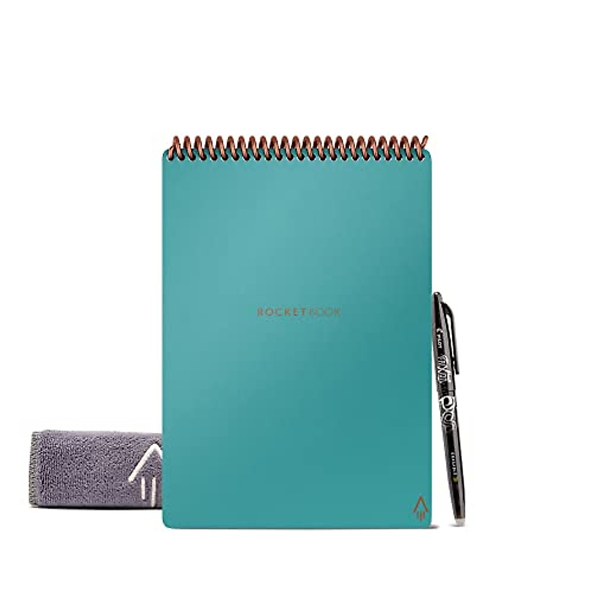 Rocketbook Flip Smart Reusable Executive Size Notepad, 6" x 8-4/5", 1 Subject, Dot-Grid and Line Ruled, 18 Sheets, Teal