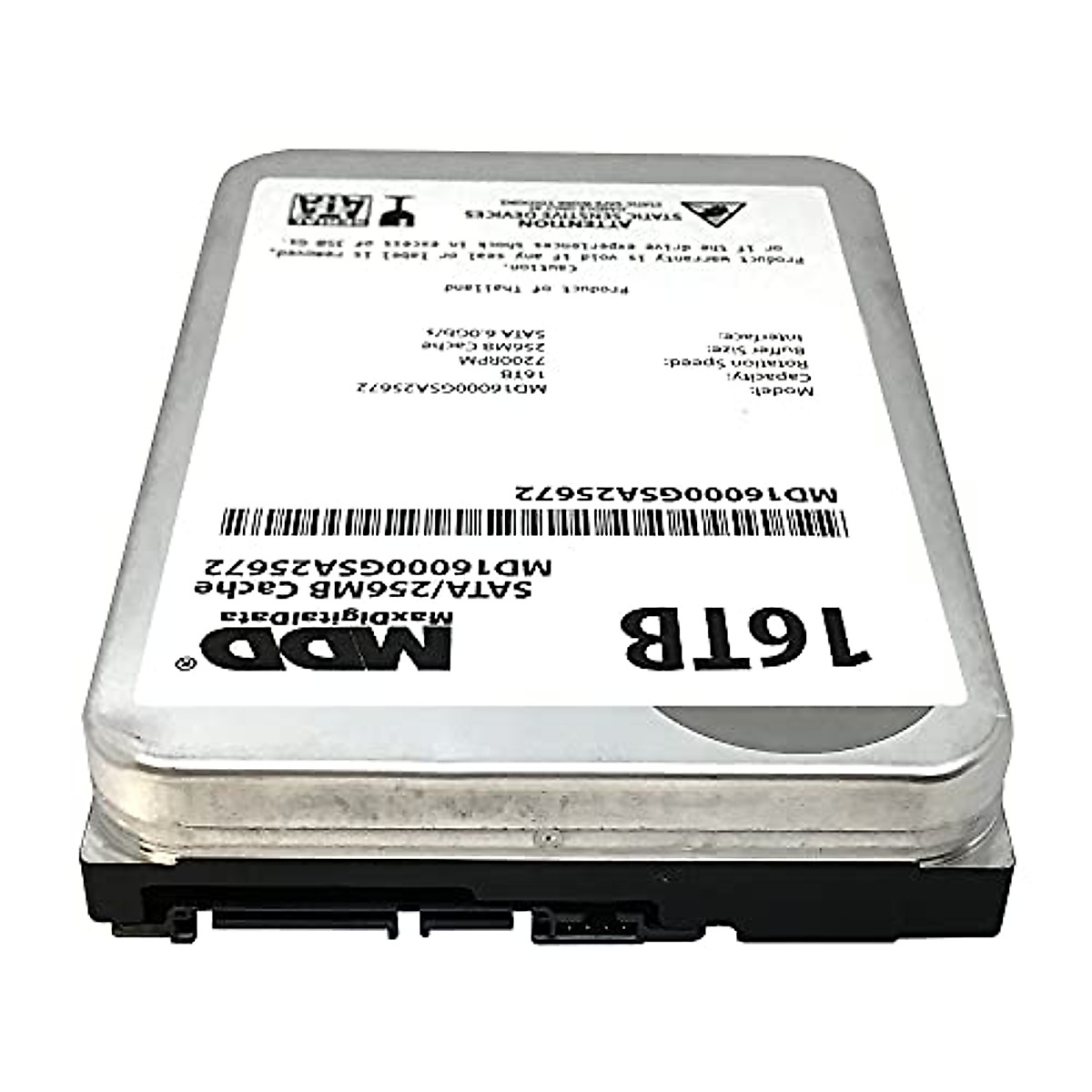 MaxDigitalData (MD16000GSA25672) 16TB 7200RPM SATA 6Gb/s 256MB Cache 3.5inch Internal Desktop Hard Drive - 3 Years Warranty