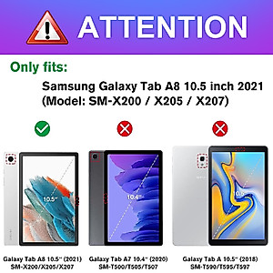 Besoar for Galaxy Tab A8 Cases 10.5 inch 2022 for Girls Kids Women Girly Cute Cartoon Design Covers Stand Folio Smart Fashion for Samsung A8 Tablet Case SM-X200 SM-X205 SM-X207,Heart Mnmq