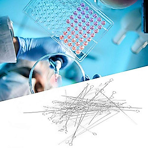 50PCS Reusable Inoculating Loop Holders Nichrome Needle Tips Inoculation for Laboratory Classroom, or Science Fair Project (2mm)