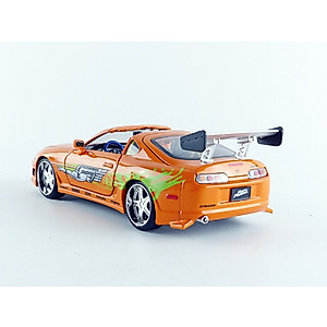 Jada Fast & Furious Coche Nissan Skyline Gt R R34 2002, Escala 1:24 + A Todo Gas Vehículo 1/24 1995 Toyota Supra