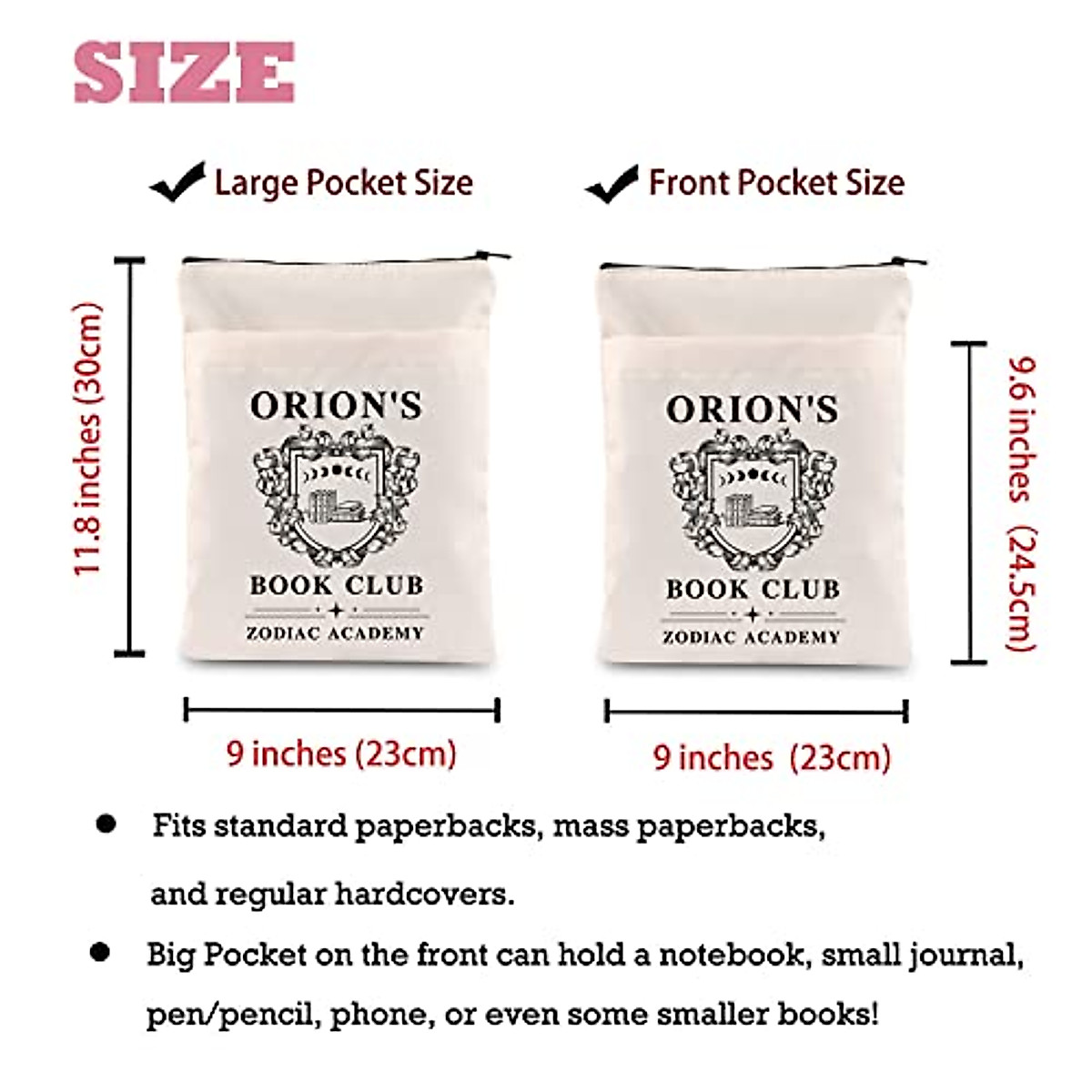 Book Lover Gift Book Club Gift ORION'S Book Club Zodiac Academy Book Sleeve for Fantasy Book Lover Gift (ORION'S Book Club)