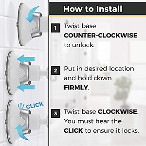 HONEYBULL Shower Mirror Kit | Suction Cup & Hook Sticker (Small)