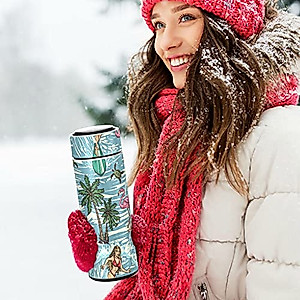 CaTaKu Flamingo Beach Turtle Water Bottle Insulated 16 oz Stainless Steel Flask Thermos Bottle for Coffee Water Drink Reusable Wide Mouth Vacuum Travel Mug Cup