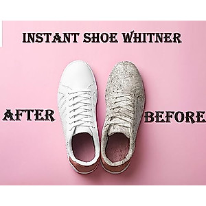 ZIG ZAG Instant Shoe Whitner for Sport Shoes,Sneakers and more Includes Sponge Applicator Easy-to-use Lid Brush Whitener Pack of 3