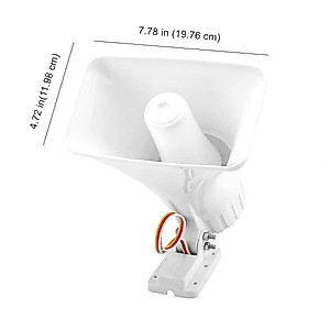 KLLsmDesign Alarm Dual Tone Wired Horn Siren with Bracket,130DB Loud Voice Warning System for Car Truck Home Doorbell Security Anti-Thief Indoor and Outdoor