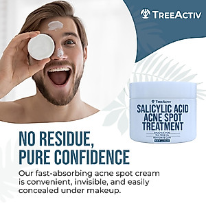 TreeActiv Invisible Acne Spot Treatment, 150+ Treatments, Salicylic Acid & Tea Tree Oil No Show Spot Treatment for Cystic & Hormonal Acne, Works for Blackheads & Whiteheads