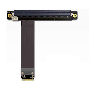 ADT-Link M.2 NGFF NVMe Key M Extender Cable to PCIE x16 Graphics Card Riser Adapter 16x PCI-e PCI-Express for M2 2230 2242 2260 2280 (25cm)