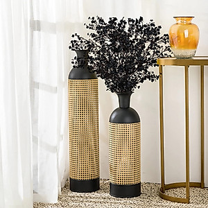 Hamore 4Pcs 39.4 in Baby Breath Gypsophila Artificial Flowers Fake Gypsophila Flowers Artificial Flowers for DIY Floral Arrangement Fake Real Touch Flowers for Wedding Party Home Garden Decor, Black