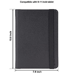 DPOB Universal Case for 9-11 inch Tablet, Stand Folio Universal Tablet Case Protective Cover for 9" 10.1" Touchscreen Tablet, with Adjustable Fixing Band and Multiple Viewing Angles