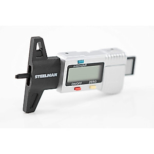 Steelman Digital Tire Tread Depth Gauge, 3 Modes - Fractional Inch, Decimal Inch, and Millimeter, Zeroable