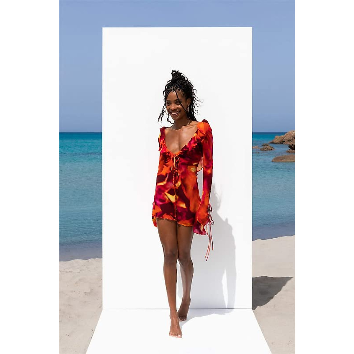 Ruffle Tube Dress for Women Split Skirt Y2k Sleeveless Open Back Dress Rendezvous Dress Blush Dress