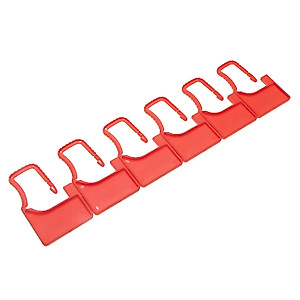 Numbered Security Plastic Padlock Seals Small Red 100 pcs per Bag