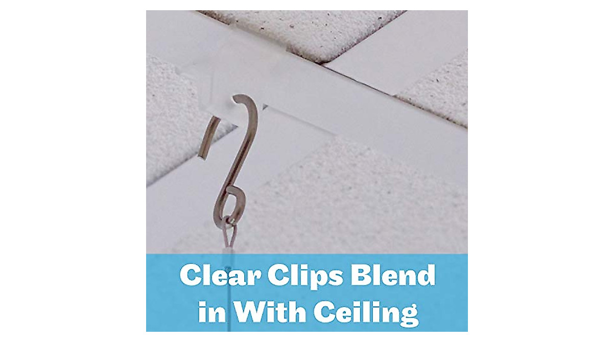 SHARP TANK Clear Grid Clips - 60 Pc Set for Easy Hanging