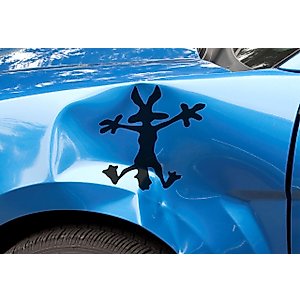 Cartoon Coyote Splat Hitting Wall - Car - Laptop - Decal - Sticker
