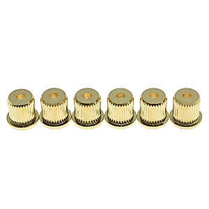 Dopro Set of 6 Gold Guitar String Through Body 5/16" String Ferrules for American Standard Telecaster