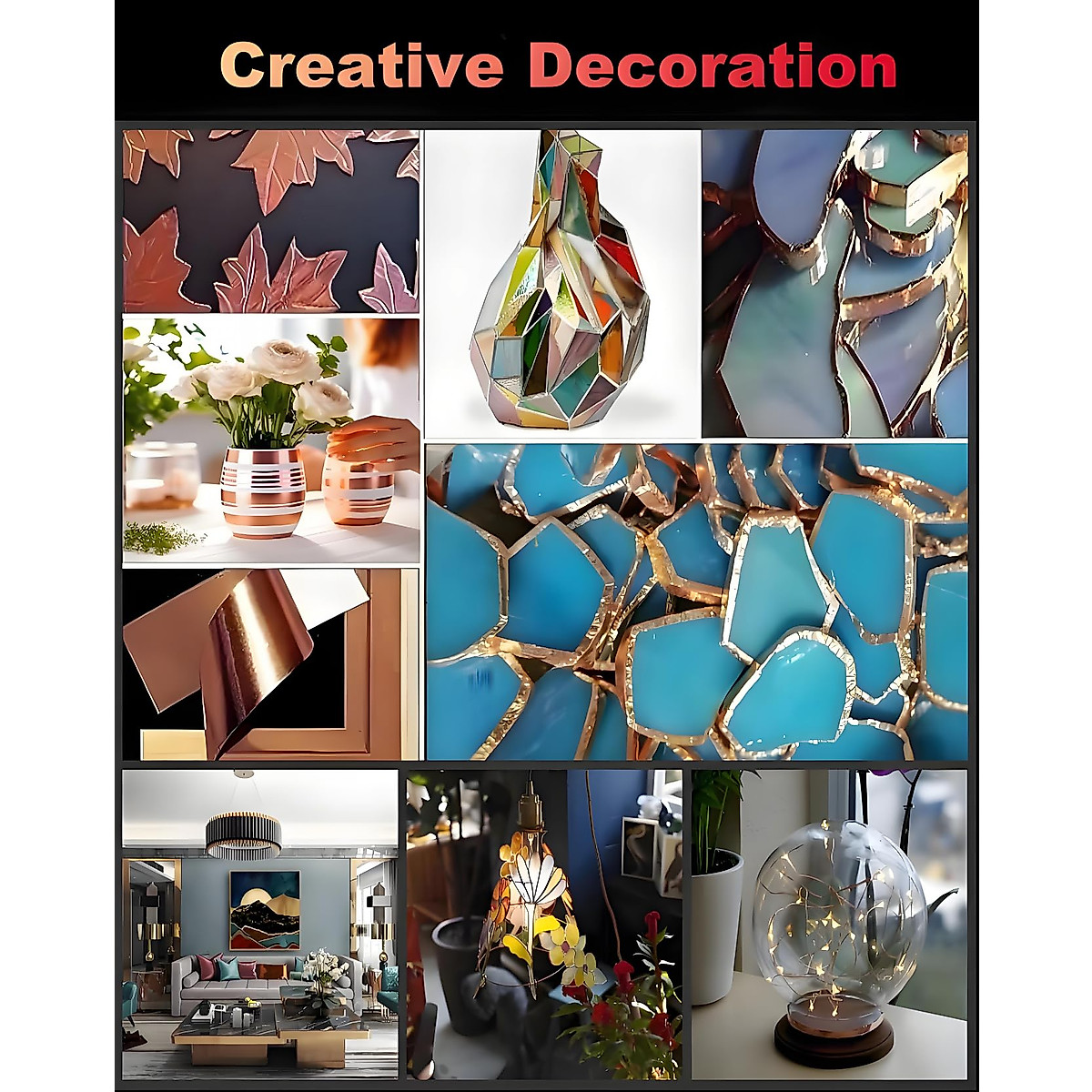 Copper Tape 1Inch x 50 Feet Double Conductive Metal Foil Adhesive Tape for EMI/RFI Shielding, DIY Crafts, Grounding, Stained Glass, Garden, Solder Paper Circuit, Guitar Interference Shield, Duct Wrap