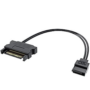 SATA Power Adapter Cable, SATA Power 15-Pin Male to SATA 6-Pin Slimline Power Adapter Cable UIInosoo for DVD Drive Power Supply, 8 Inch
