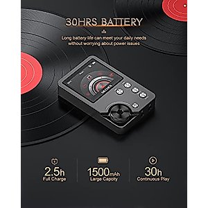MP3 Player, MECHEN Lossless DSD High Resolution Portable Digital Audio Music Player with 64GB Memory Card, HiFi Lossless Audio Player，Support up to 256GB