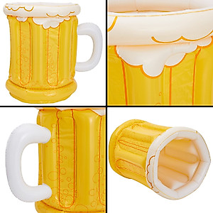 Inflatable Beer Mug Cooler for Pool Party Supplies, BBQ, Beach Parties ...