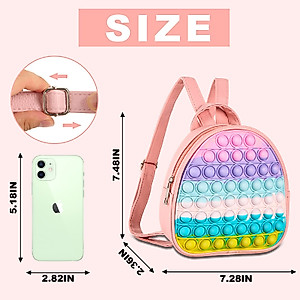Woosir Pop Purse Backpack for Girls Fidget Mini Backpack Gift for Girls,Easter Pop Fidget Toys Gifts for Kids Pop Shoudler Bag Toys for Toddler Birthday Party Favors Easter Gifts