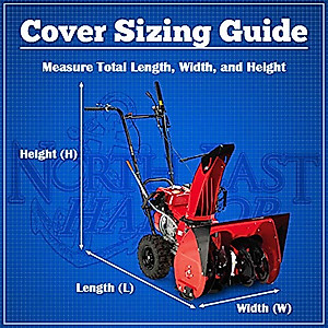 NEH Premium Waterproof Snow Blower Cover - (47" x 30" x 37") - Superior All Weather Protection Storage Cover - Black