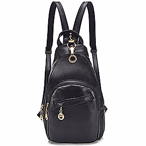 Small Leather Convertible Backpack Sling Purse Shoulder Bag for Women