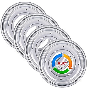 4Pack 5.5" Lazy Susan Hardware 5/16" Thick Round Rotating Bearing Plate, Silver Swivel Plate Base 300lbs Capacity Lazy Susan Turntable Bearing Base for Rotating Table, Serving Tray, Kitchen