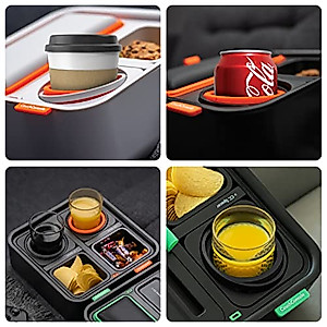 Couch Console Original Cup Holder Module Adjustable Anti-Spill Drink Holder with Non-Slip Base for Car, Boat, and Home Use