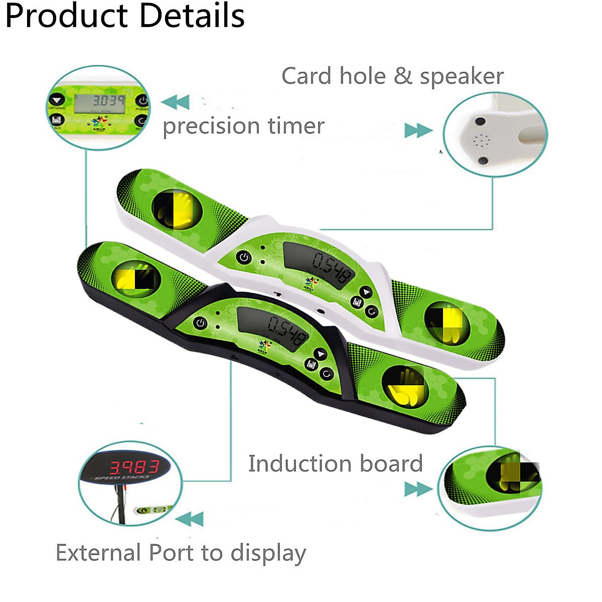 Touch Control Timer, Professional Timer Machine, Speed Timer with Display for Competition, Puzzle, Girls Boys Gift