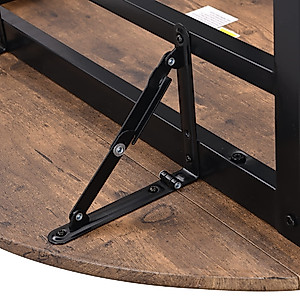 3 Piece Dining Table Set, Modern Counter Height Dining Table Set with Drop Leaf Round Table and 2 Chairs, Small Kitchen Table Set